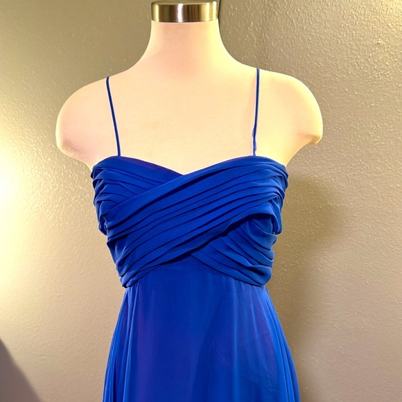 Mike Benet | Dresses | Vintage Timeless Royal Blue Chiffon Formal Gown ...
